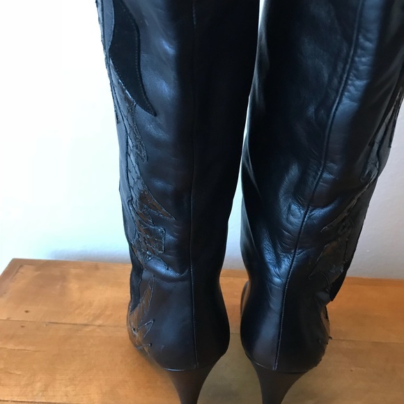 Mary Popps | Shoes | Mary Popps Vintage Italian Leather Boots Mid Calf ...